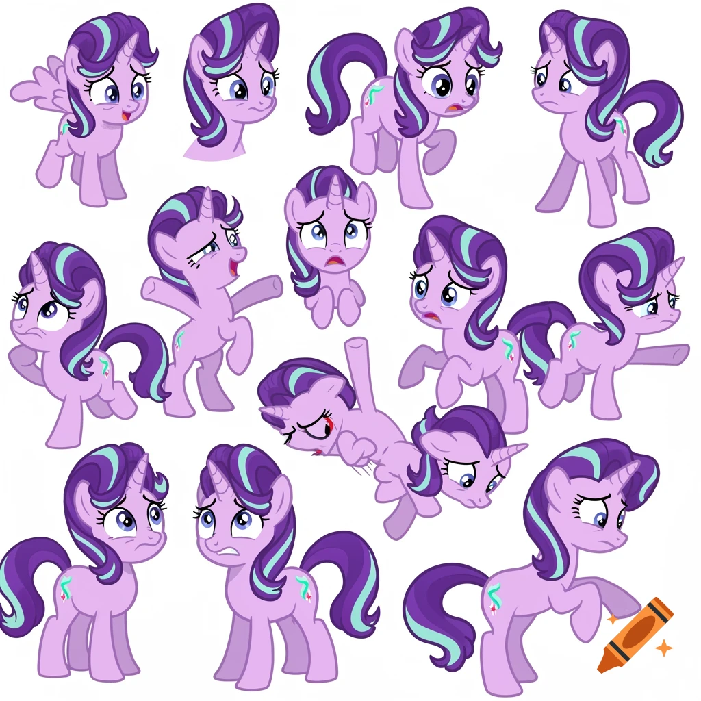 My Little Pony characters and Pokemon-like creatures play in a grassy ...