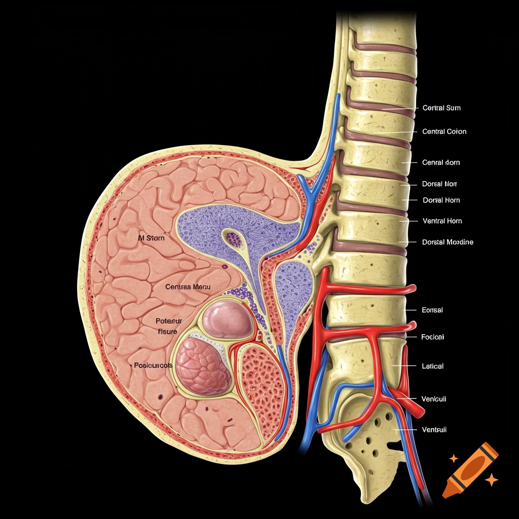 Diagram of chick embryo structures for exam preparation on Craiyon
