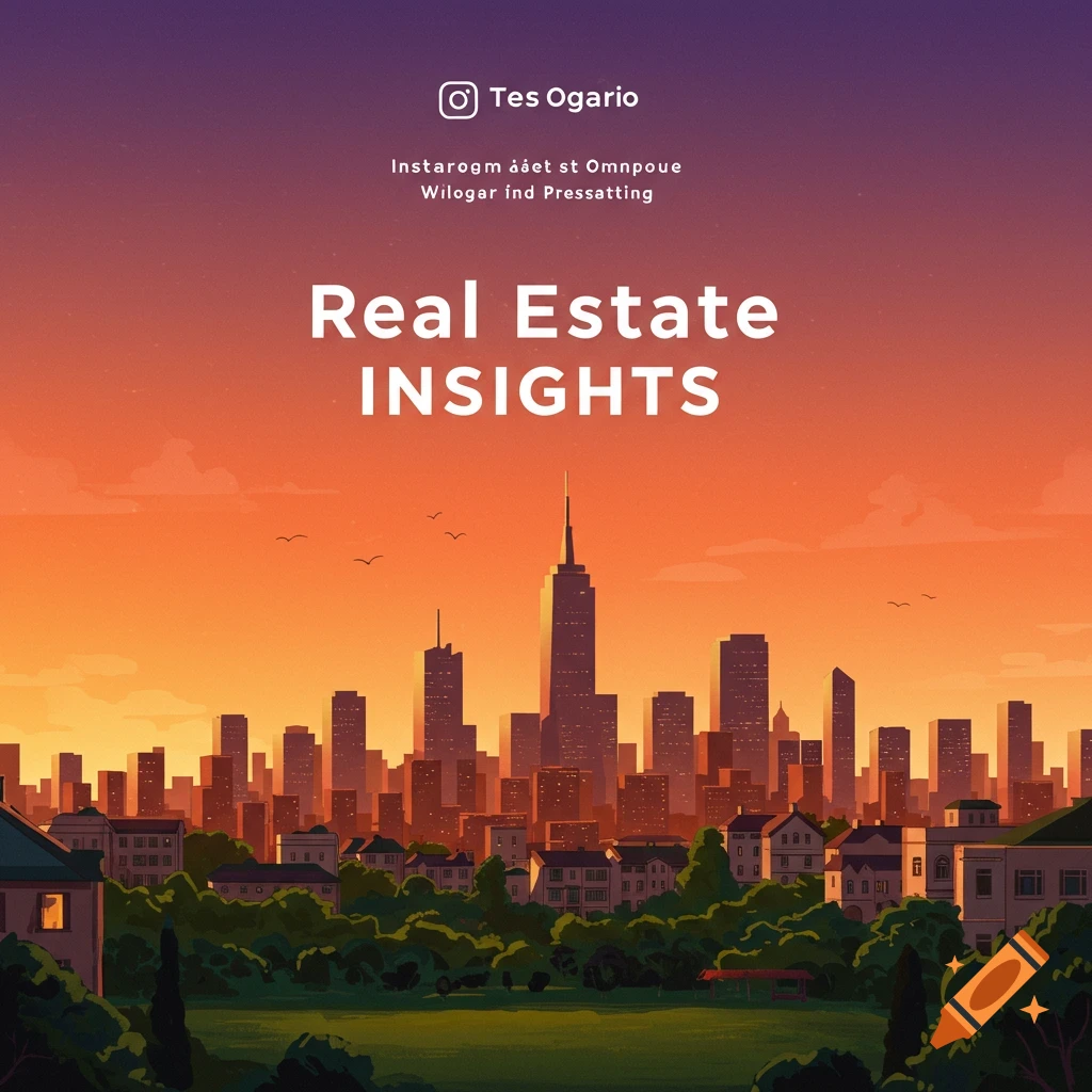 Instagram real estate insights cover on Craiyon