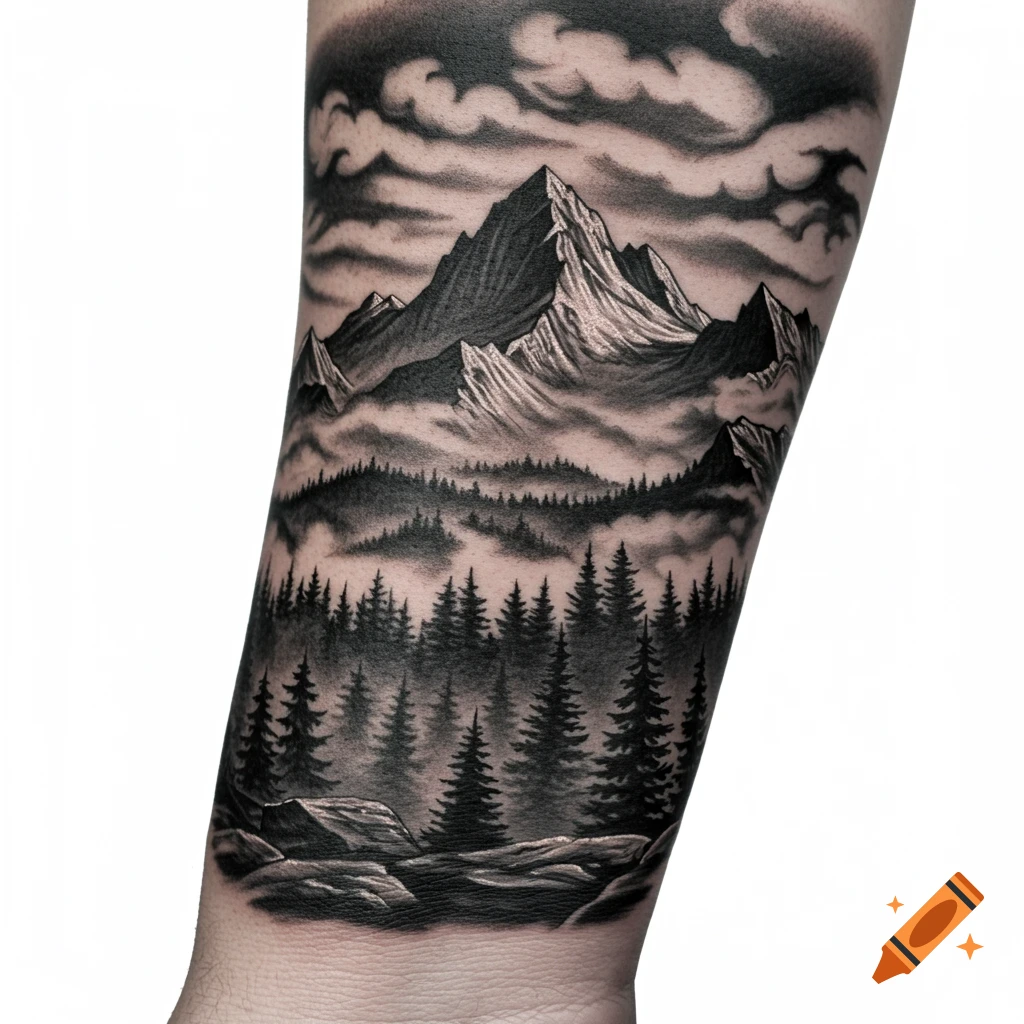 Realistic river tattoo - Bronctattooaus.com