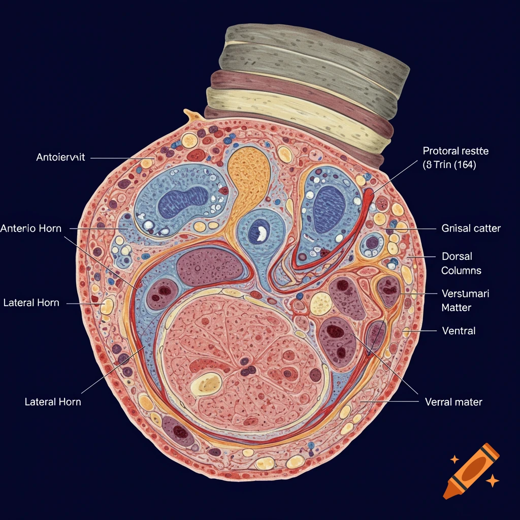 Diagram of chick embryo structures for exam preparation on Craiyon