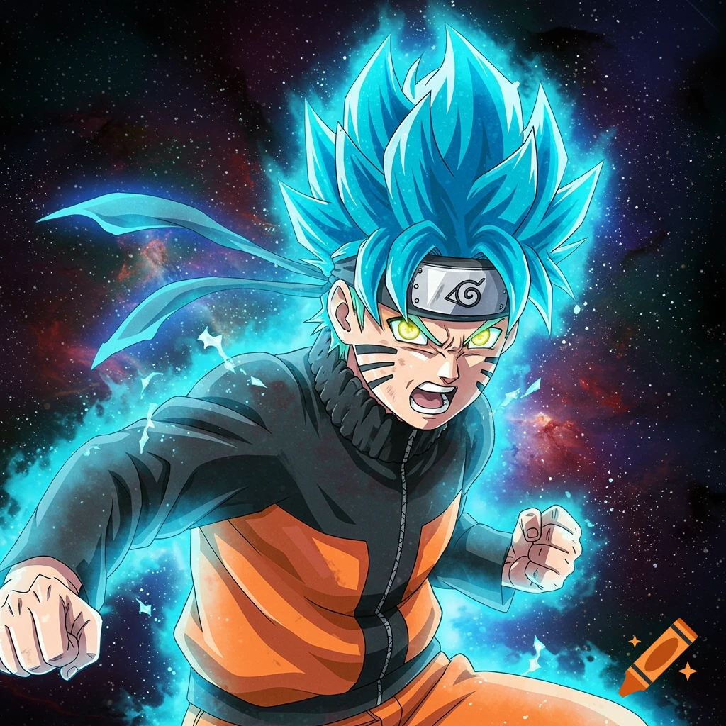 Naruto Super Saiyan Blue on Craiyon