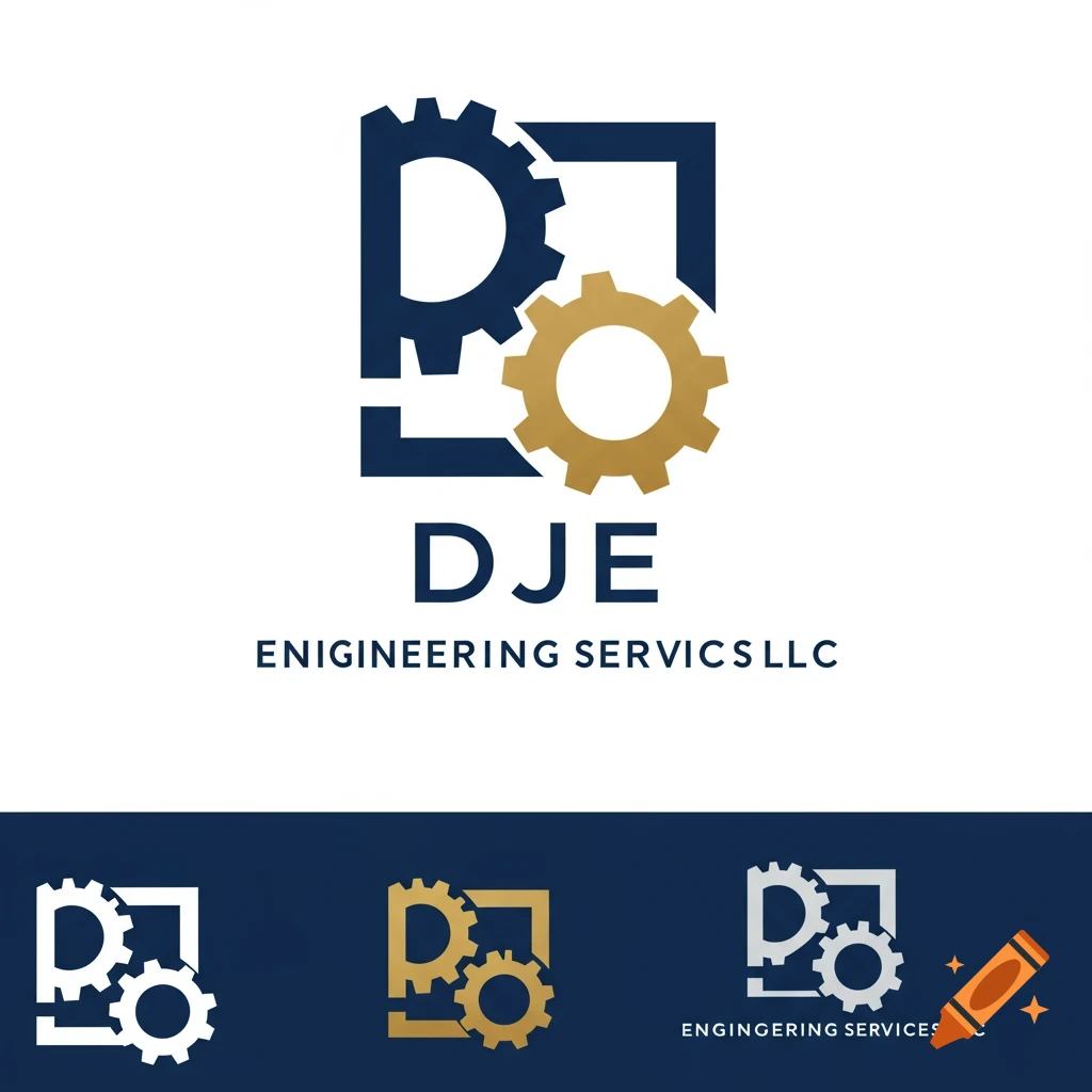 DJE Engineering Services LLC logo on Craiyon
