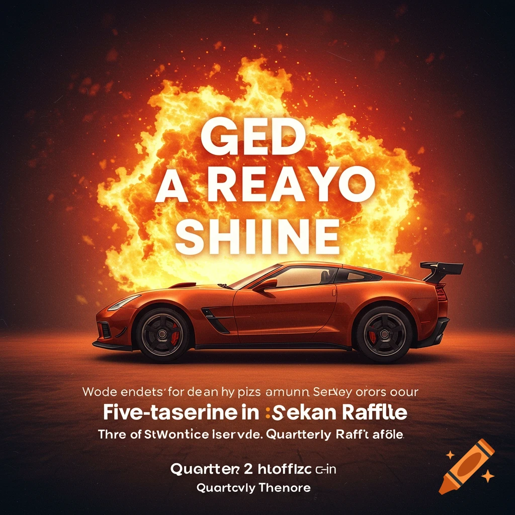 Five-Star Service Raffle announcement on Craiyon