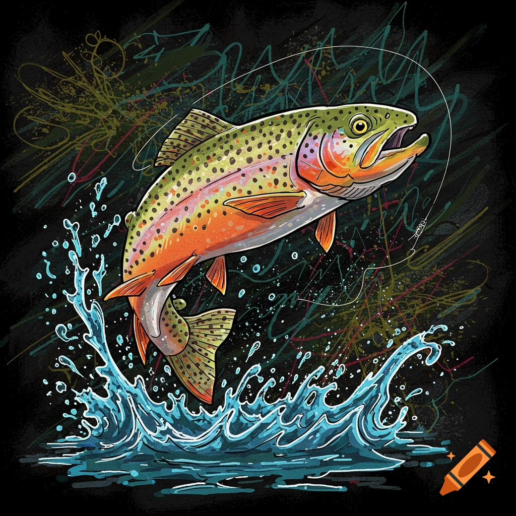 Out of control trout on Craiyon