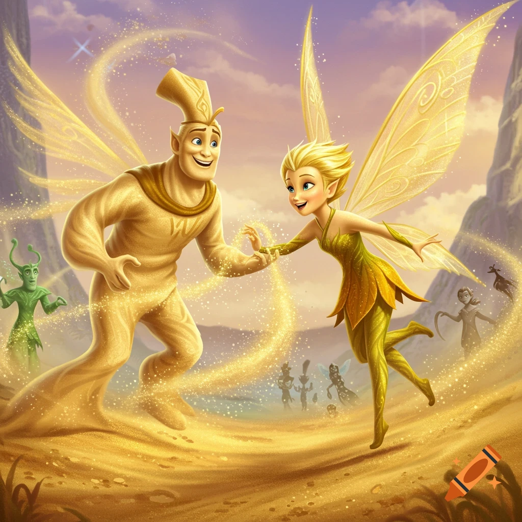 Tooth Fairy and Sandman color swapped from Rise of the Guardians on Craiyon