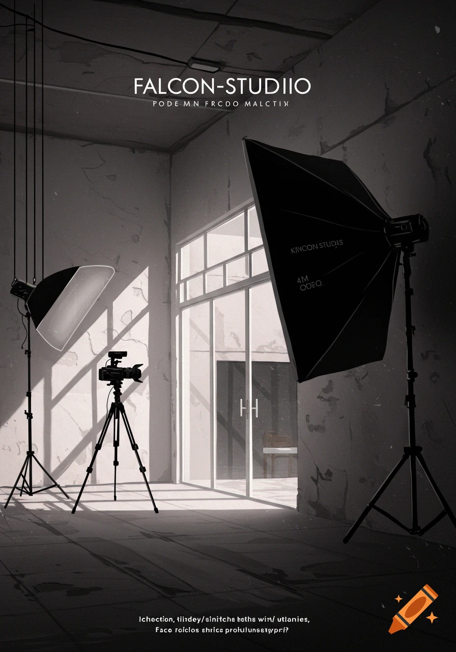 4K promotional design for Falcon Studios in Kingston, Ontario on Craiyon