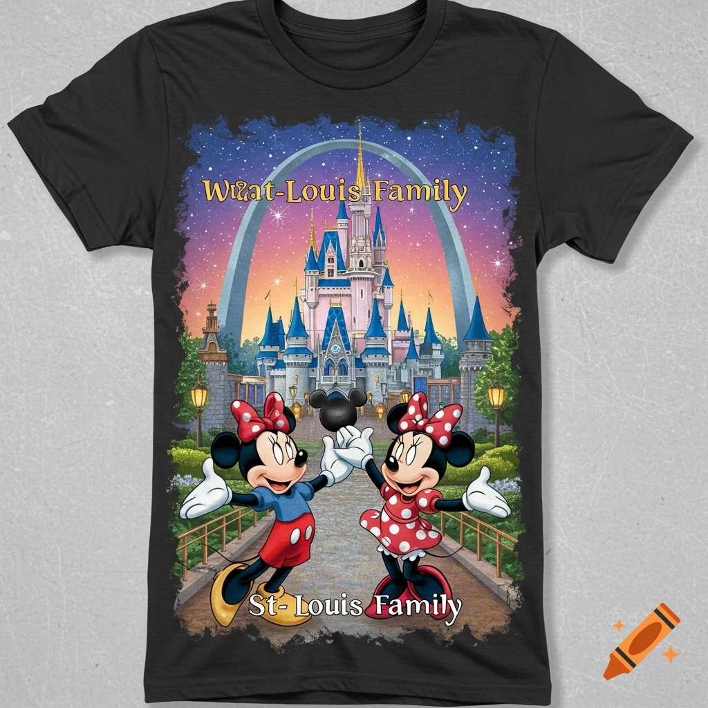 Walt Disney vacation t-shirt design for the St-Louis family on Craiyon