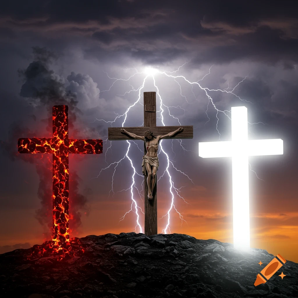 Golden cross symbol on Craiyon