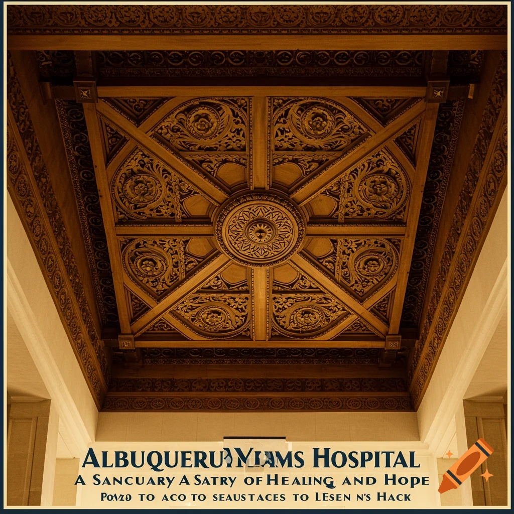 Albuquerque Veterans Hospital Decorative Ceiling Wood Carving, WPA ...