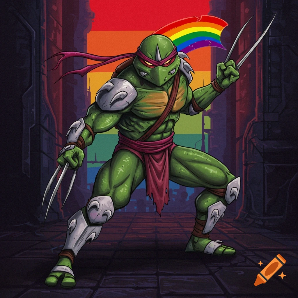 Rainbow Shredder for TMNT game on Craiyon