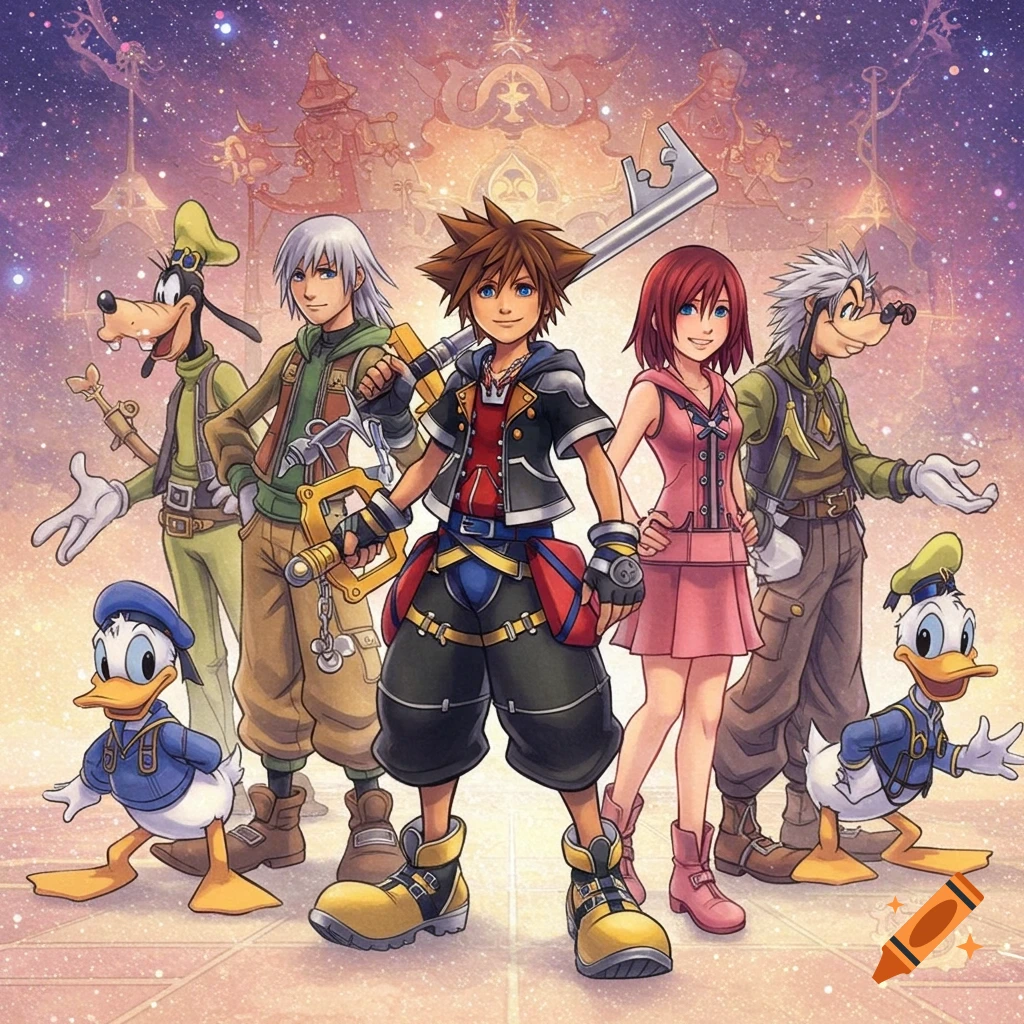 Kingdom hearts on Craiyon