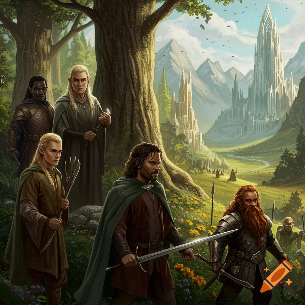 Lord of the Rings with Black actors on Craiyon