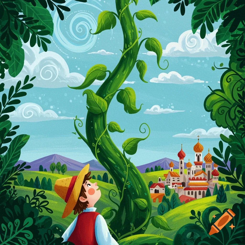 Jack and the Beanstalk in Shakeristan style on Craiyon