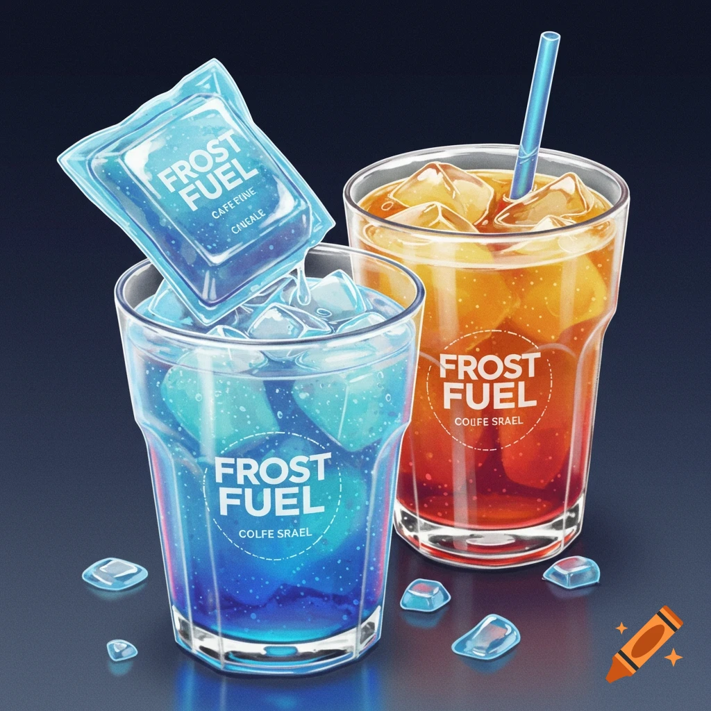 Frost Fuel caffeine pod for colorful, cold drinks on Craiyon