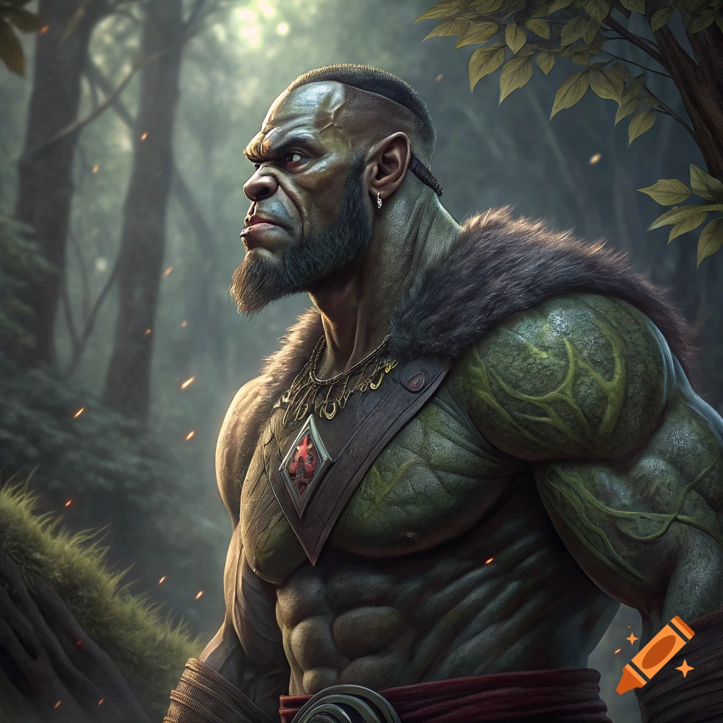 Orc mixed with Lebron James on Craiyon
