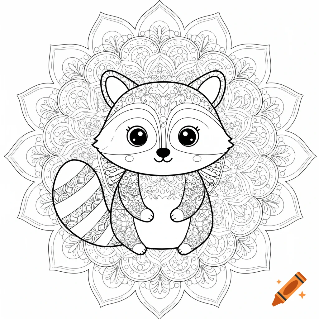 Cute wolf coloring page with thick lines and no color on Craiyon