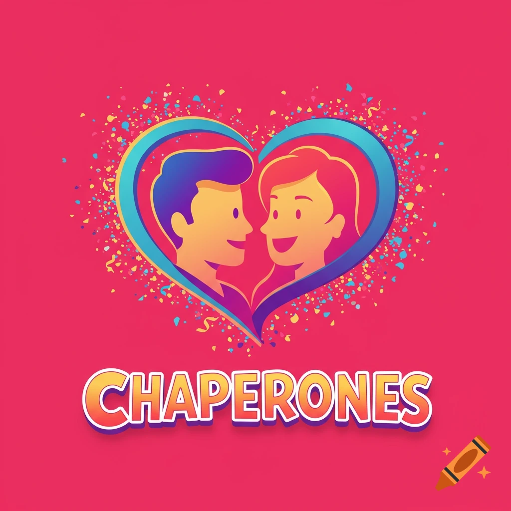 Colorful logo featuring a man and woman inside a heart shape with the ...