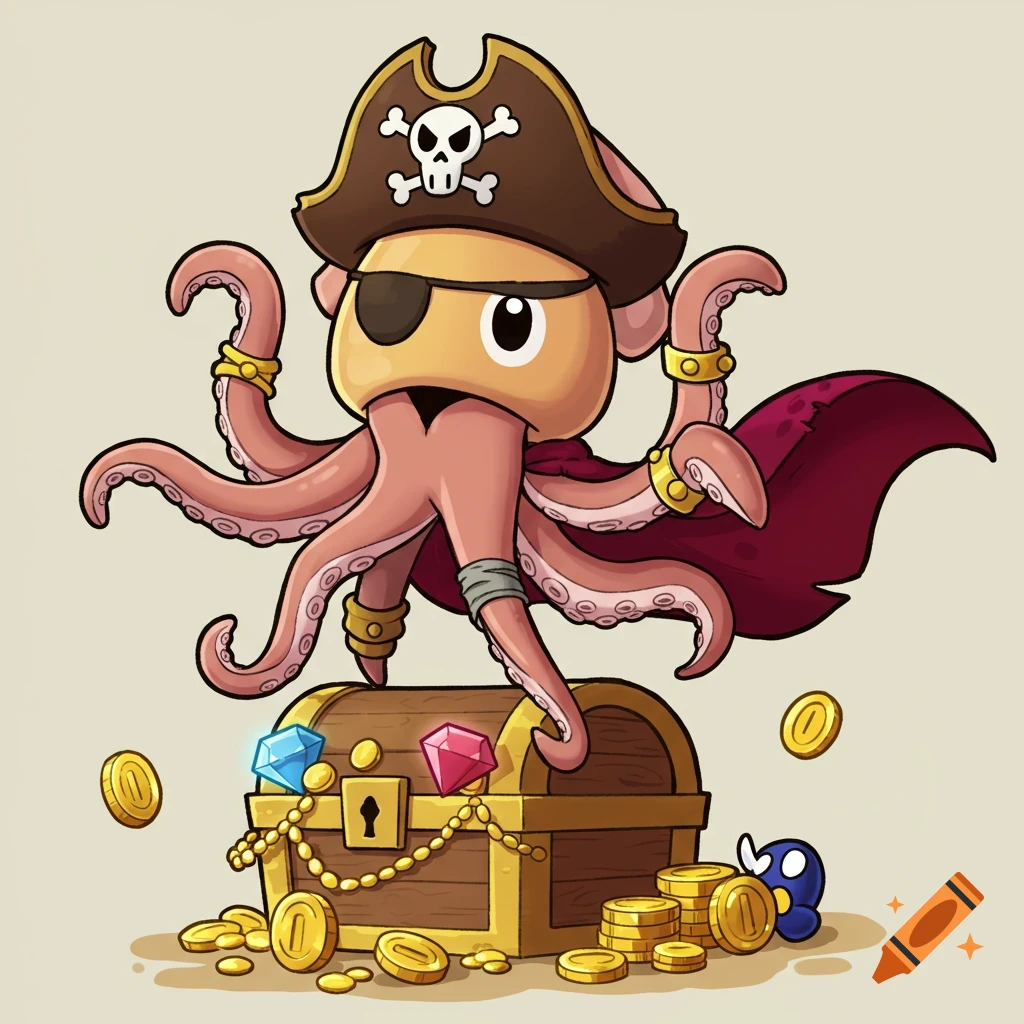 A stylized image of Chester Cheeto as a pirate standing on a cheese ...
