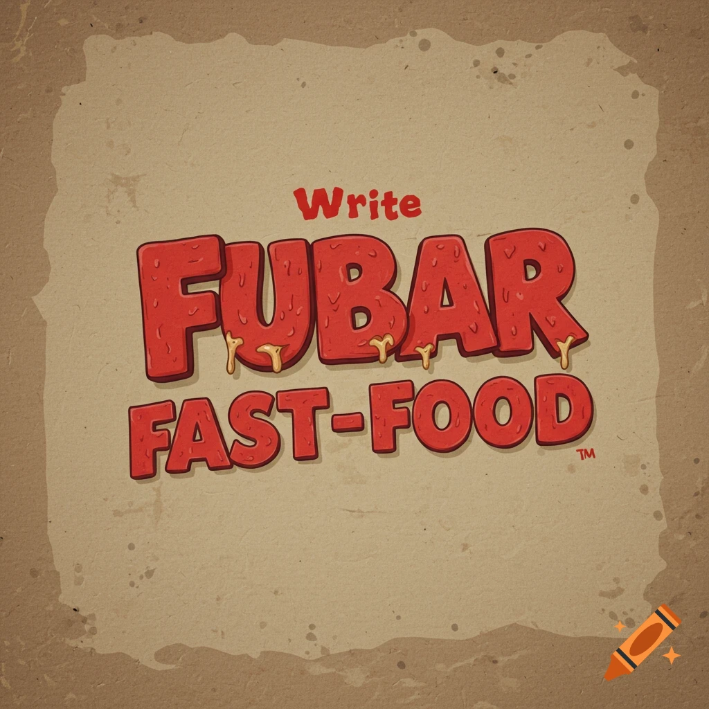 FUBAR Fast-Food logo inspired by Freaked and gross-out 90s cartoons on ...