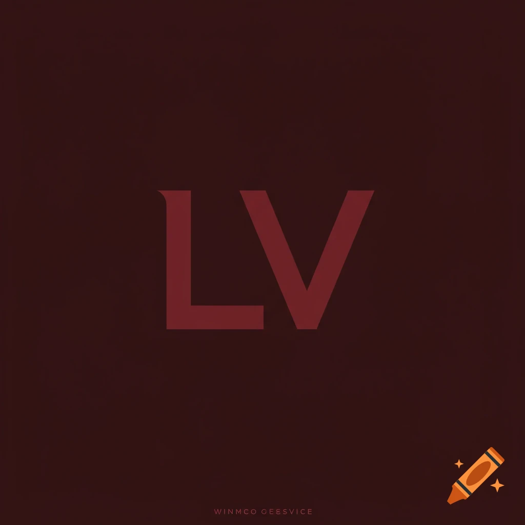 LV Travel logo, modern minimalist design in dark red on Craiyon