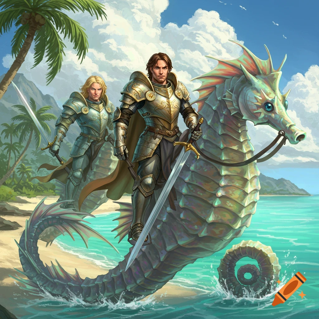 Seahorse images created on Craiyon