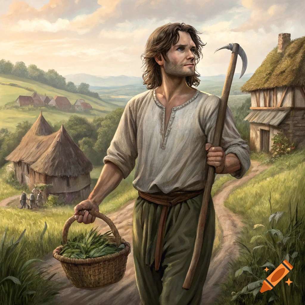 Corey Feldman as a medieval farmer on Craiyon