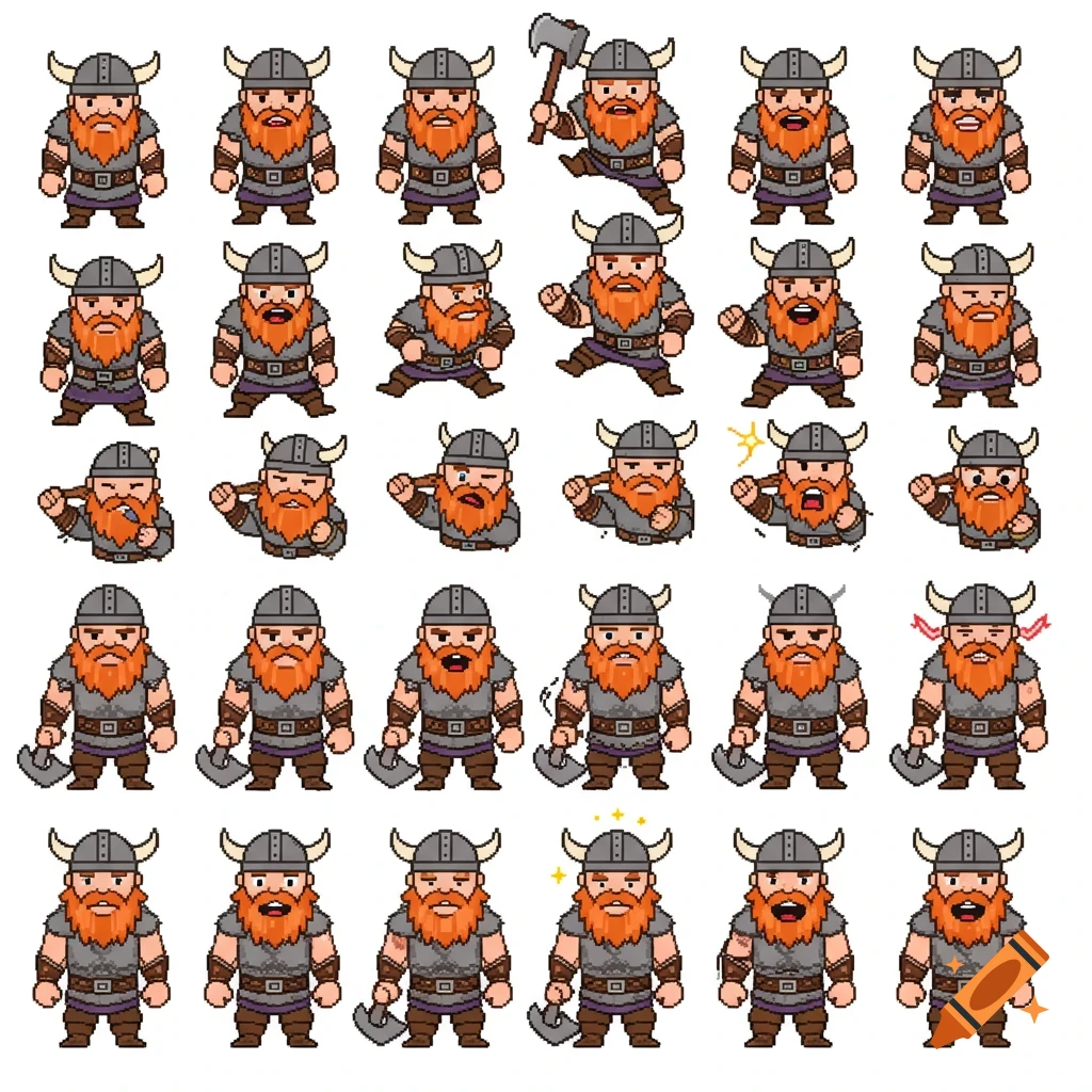 16 Bit Pixel Art Sprite Sheet of a Haunted Medieval Artificer Bob the ...
