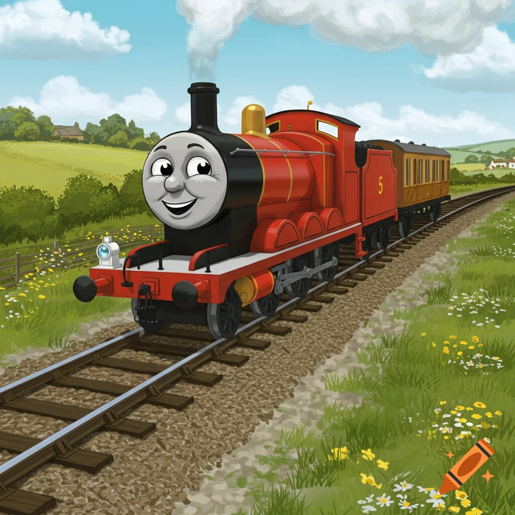 James the red engine on Craiyon