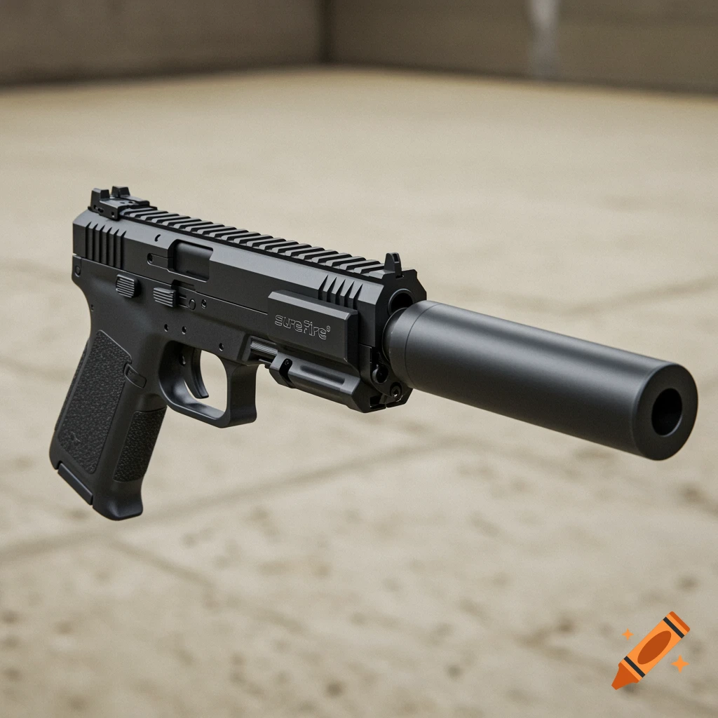 Sig M400 SDI X-Series AR pistol with Surefire RC2 suppressor on Craiyon