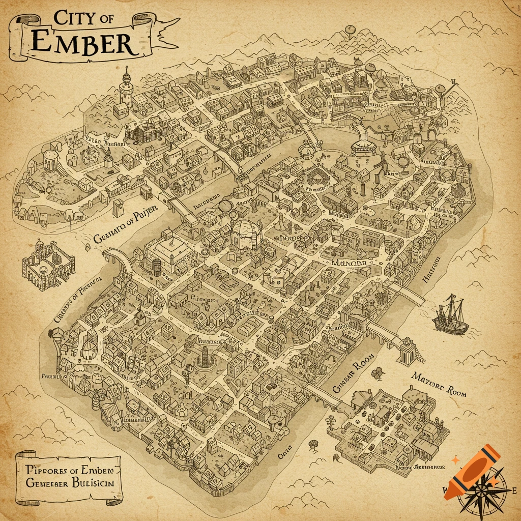 City of Ember map on Craiyon