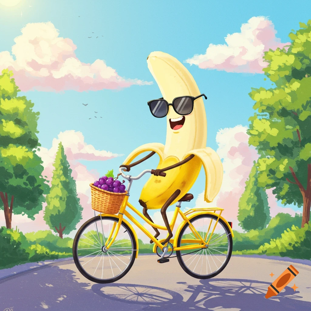 Valkyrie riding bicycle with glass of orange juice in Gustav Klutsis ...