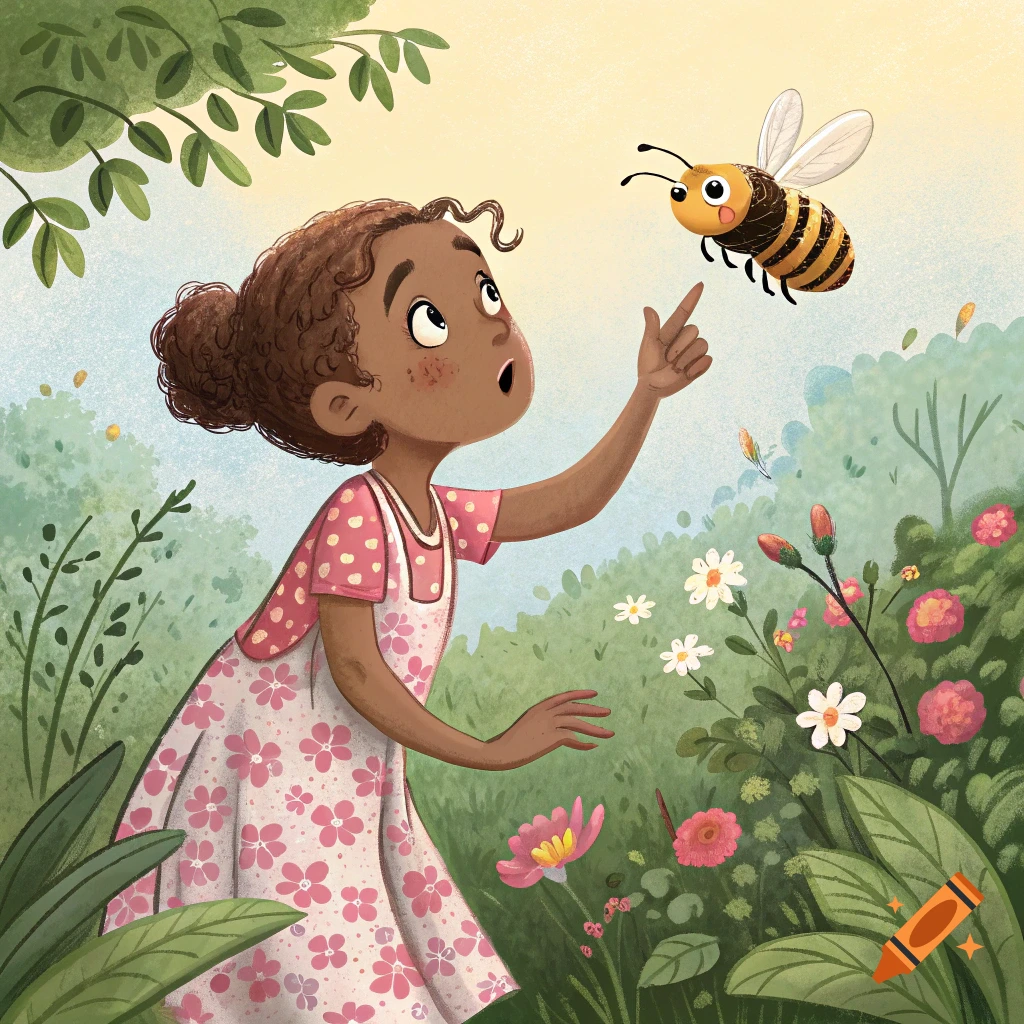 Mikaila Ulmer, young girl getting stung by bee on Craiyon