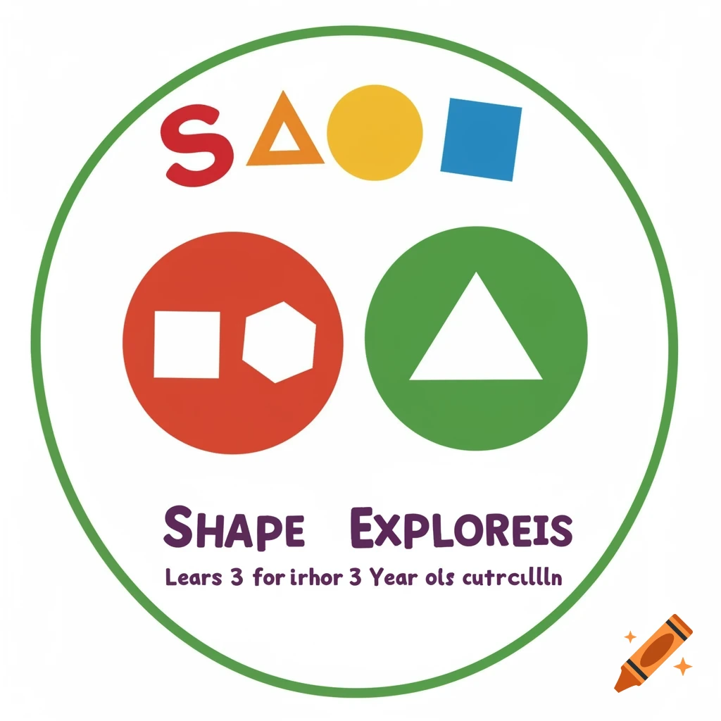 Logo for Shape Explorers class featuring circle design with playdough ...