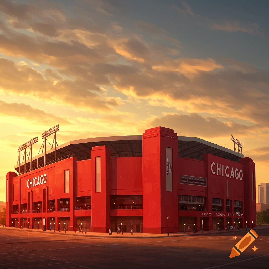 Soccer stadium with rainbow structure on Craiyon