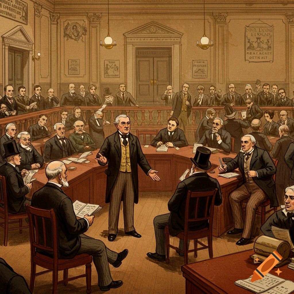 Tammany Hall political machine with William Tweed and George Washington ...