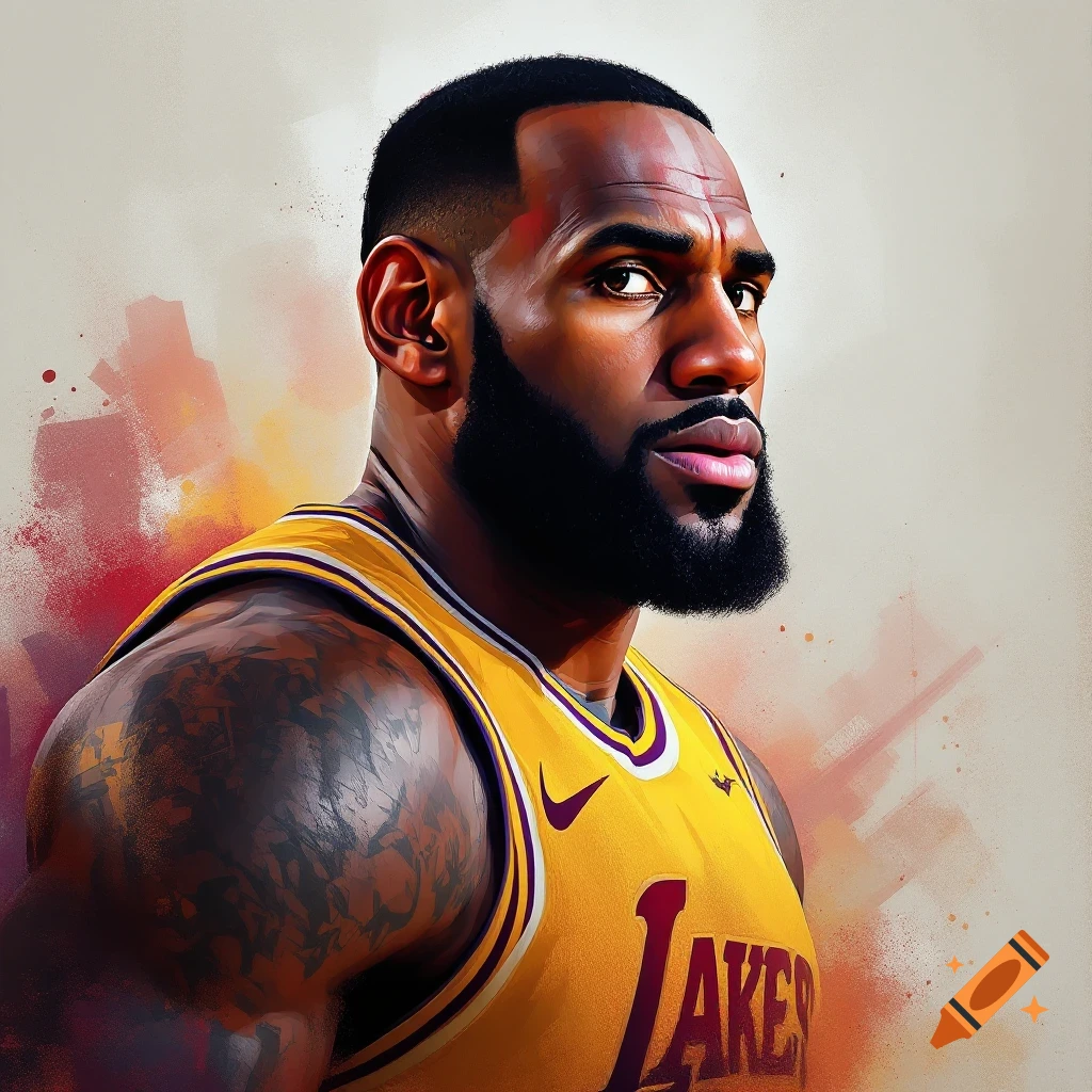 LeBron James biography and achievements on Craiyon