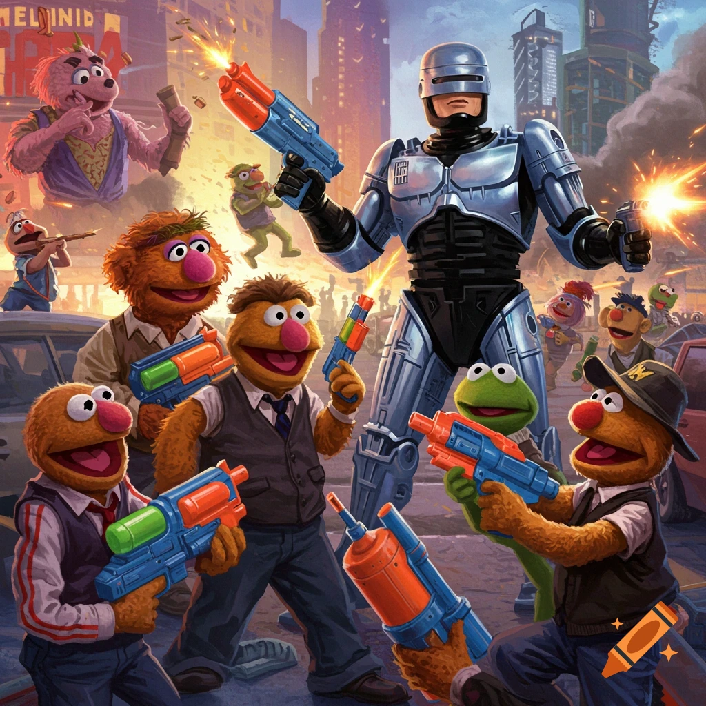 Elmo in the Vietnam War on Craiyon