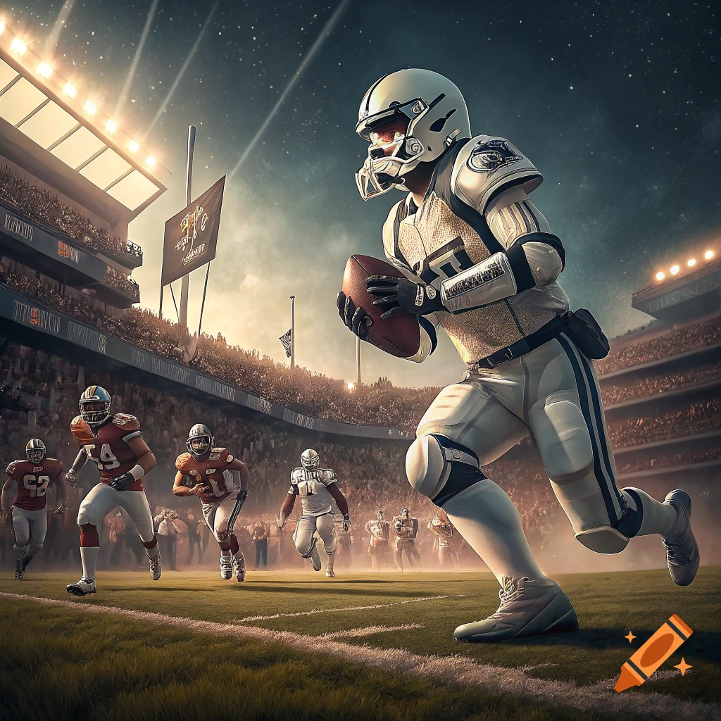 Stormtrooper touchdown in football game on Craiyon