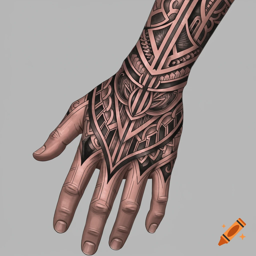 Detailed cross tattoo design on a leg with intricate black and white ...