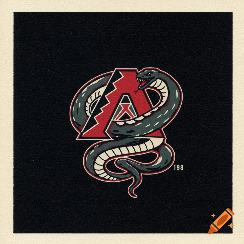 A stylized red, yellow, and black AFL logo featuring a cobra snake. on ...
