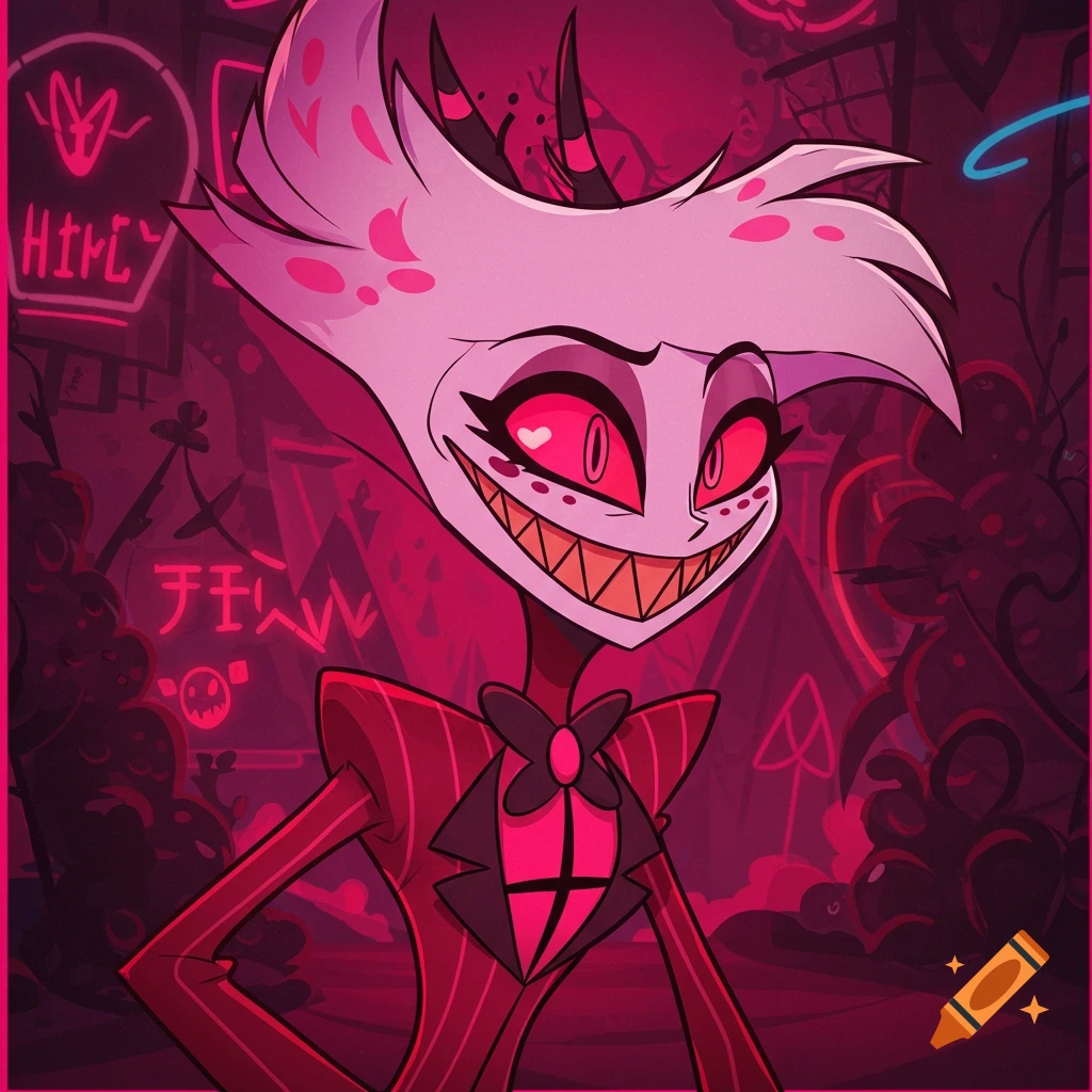 Hazbin Hotel anime character on Craiyon