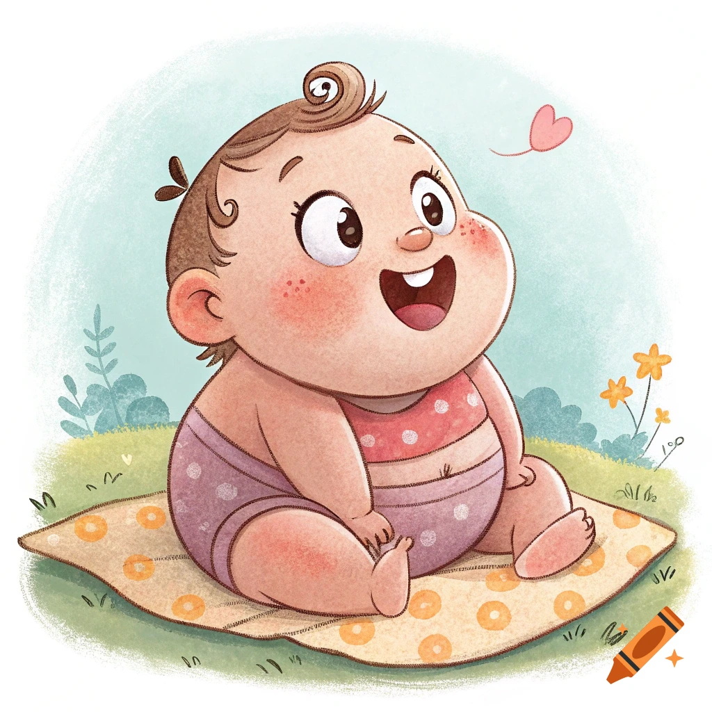 A tall man making a baby girl laugh on Craiyon