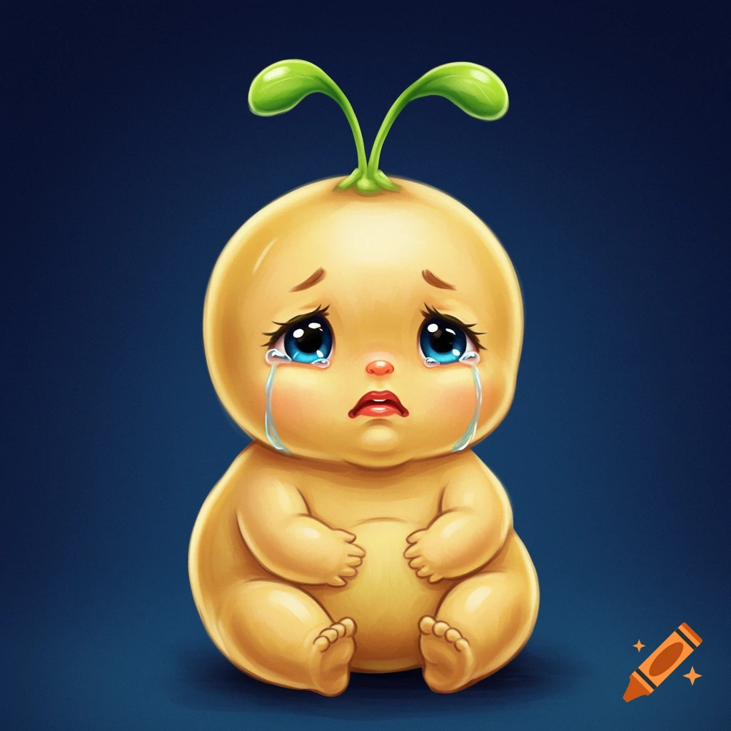 Illustration of a smiling baby girl with small babies dancing on her ...