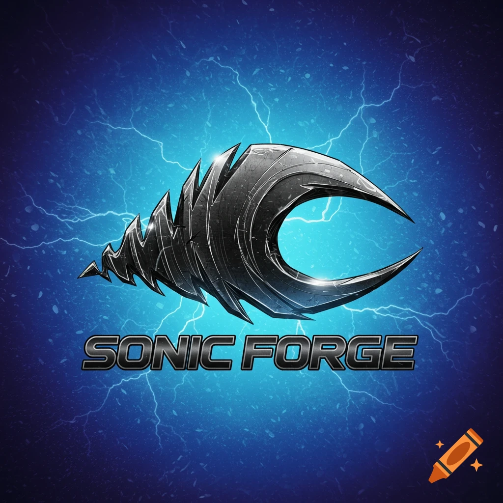 Sonic Forge rock band logo on Craiyon