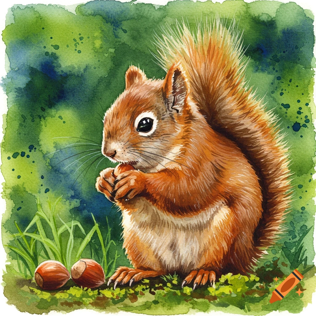 A squirrel covered in a shiny deep-fried glaze, sitting on the ground ...