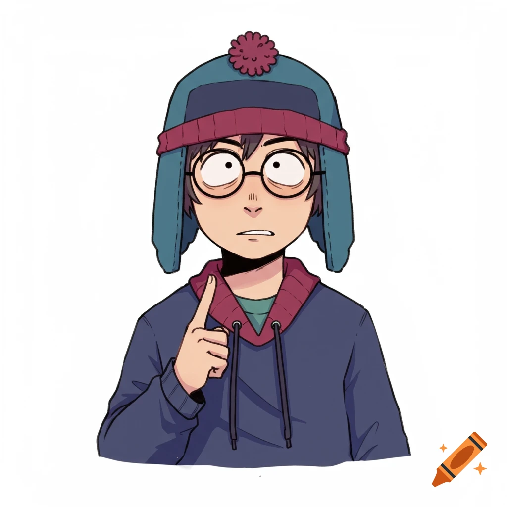 South Park style drawing on Craiyon