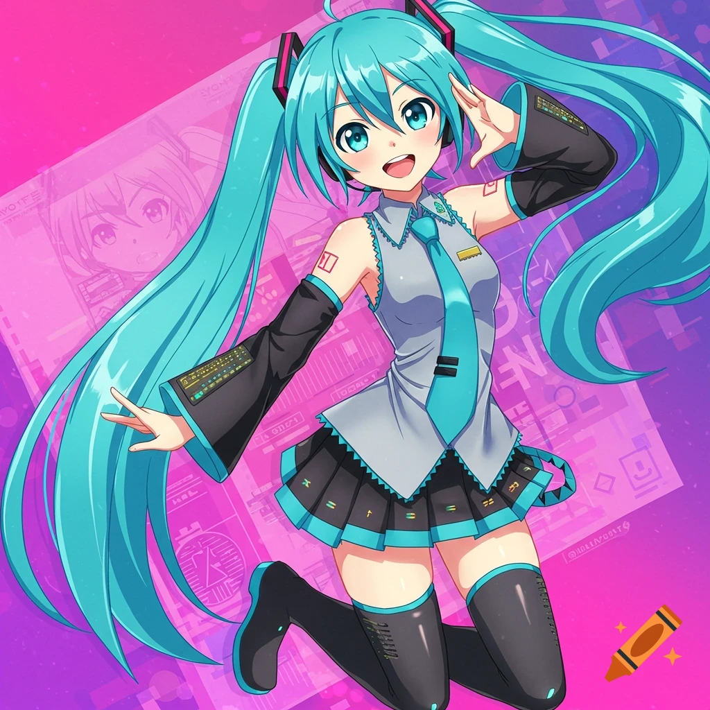 Hand using stylus on drawing tablet to play Miku rhythm game on CRT ...