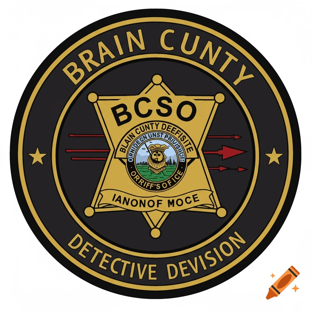 BCSO Detective Division circular logo with tactical flair on Craiyon