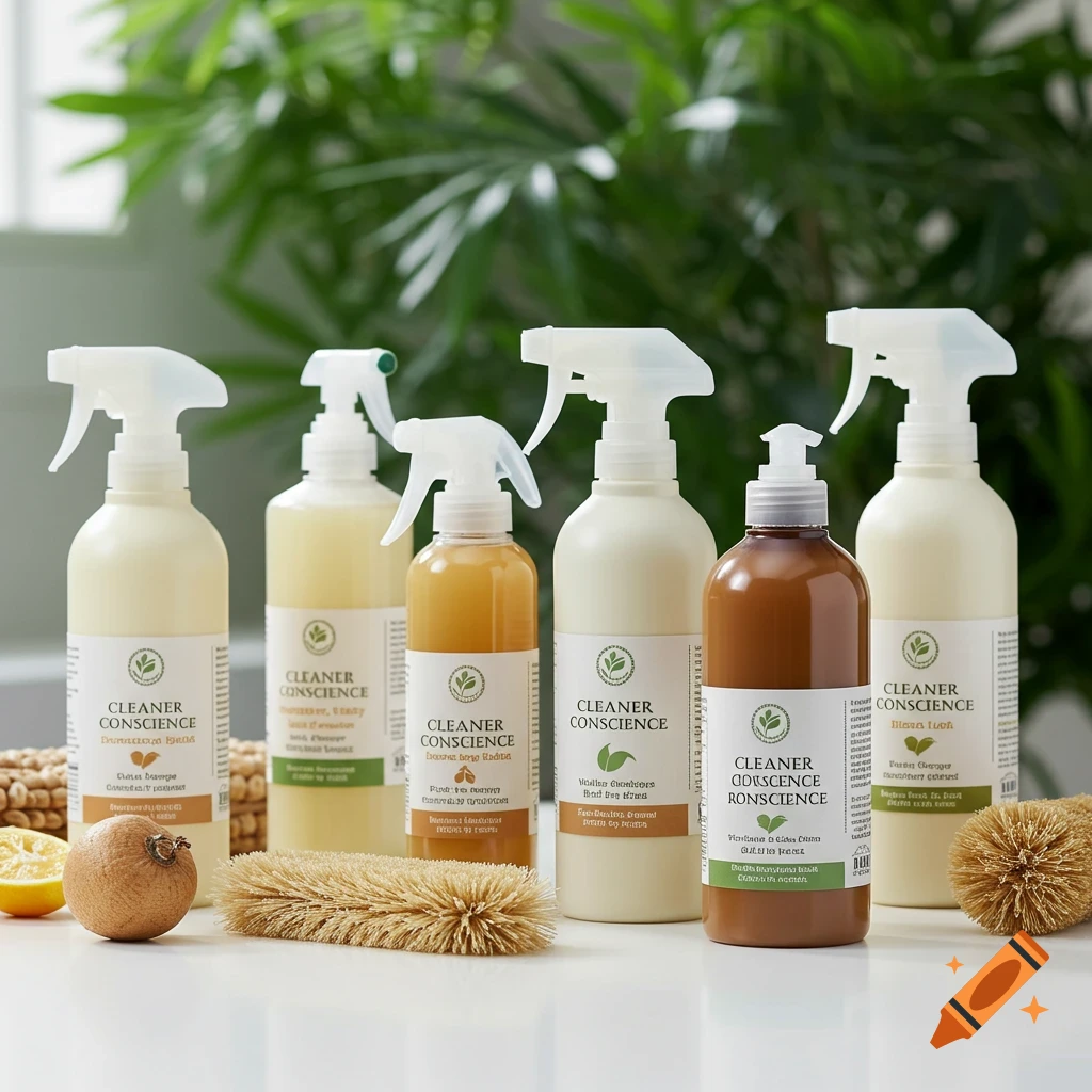 Cleaner Conscience eco-friendly cleaning products on Craiyon